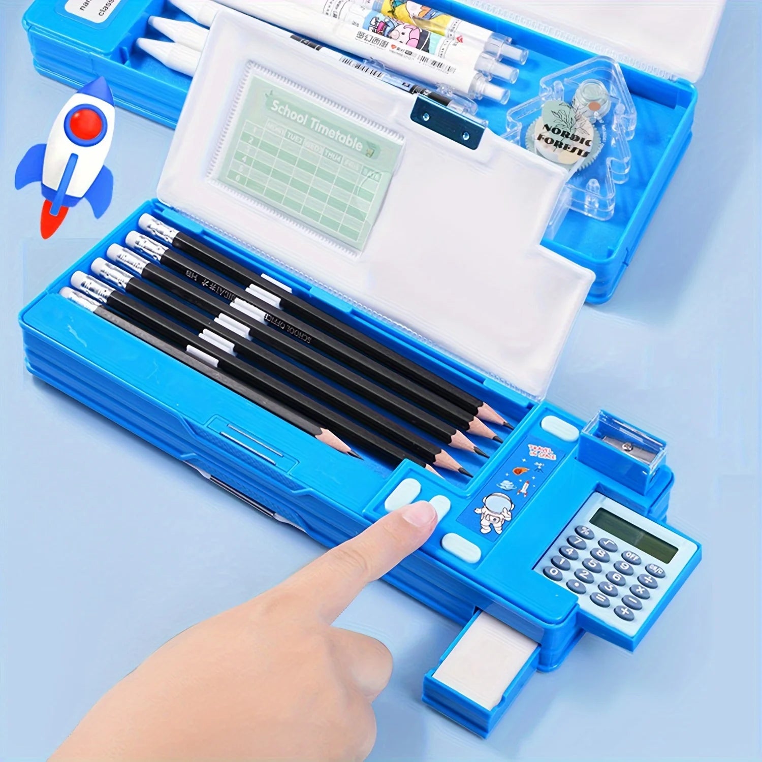 MOMSTAG Pencil Case with Calculator